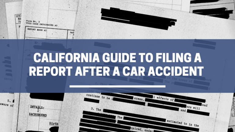 California Guide To Filing Police Report After Car Accident
